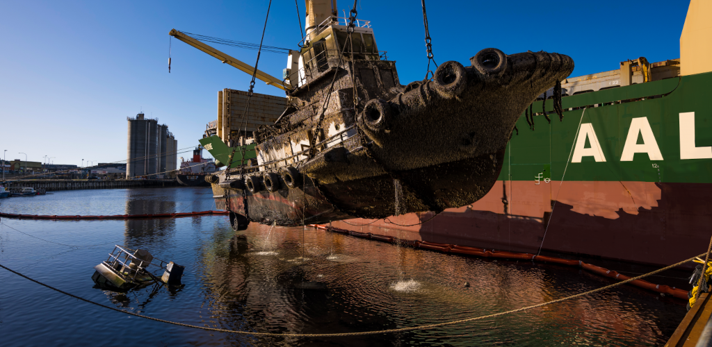 AAL Salvages Sunken Tugs in Tasmania | Breakbulk